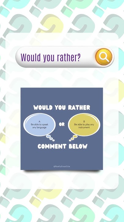 Would you rather? Canva template designs - YouTube