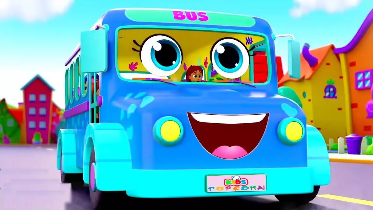 Wheels on the Bus 4 | kids popcorn Nursery Rhymes & Kids Songs - YouTube