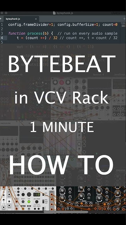 Bytebeat in vcv rack HOW TO #vcv #bytebeat #javascript #musicproduction #livecoding #howto # ...