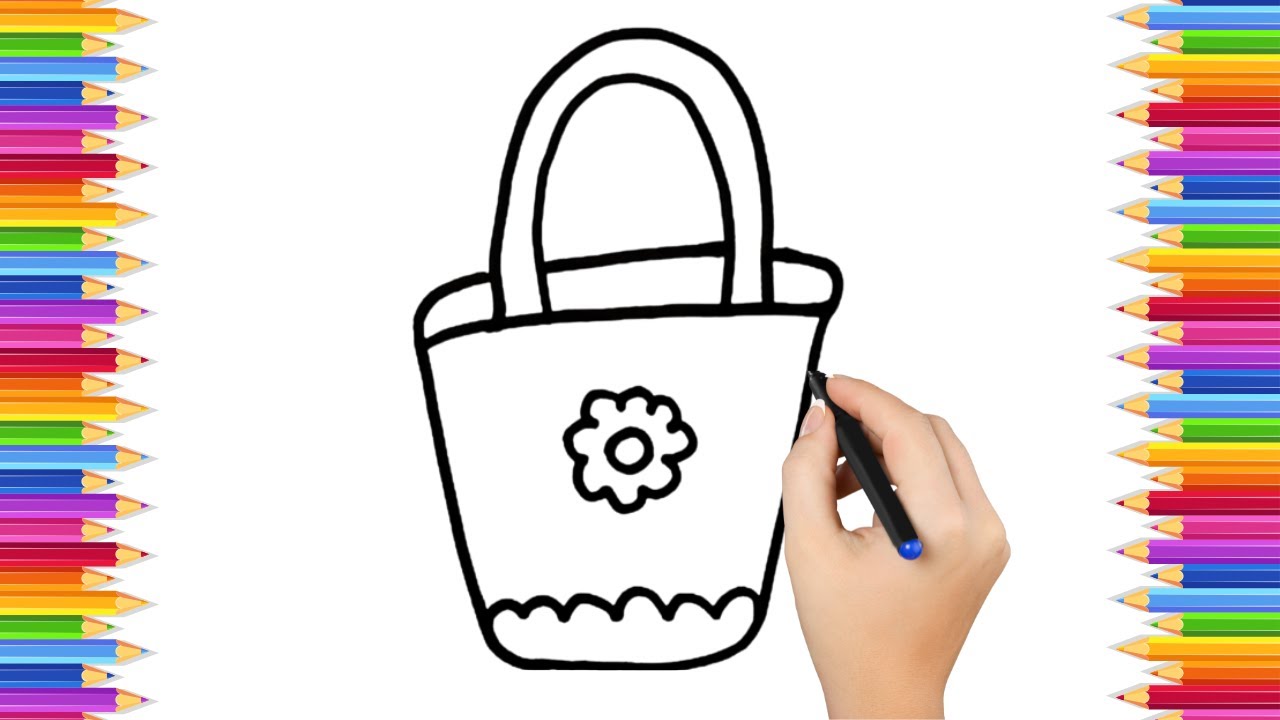How To Draw cute handbag Drawing, Painting & Coloring For Kids and ...