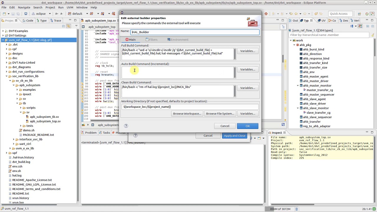 How To Use External Builders In The Dvt Eclipse Ide Youtube