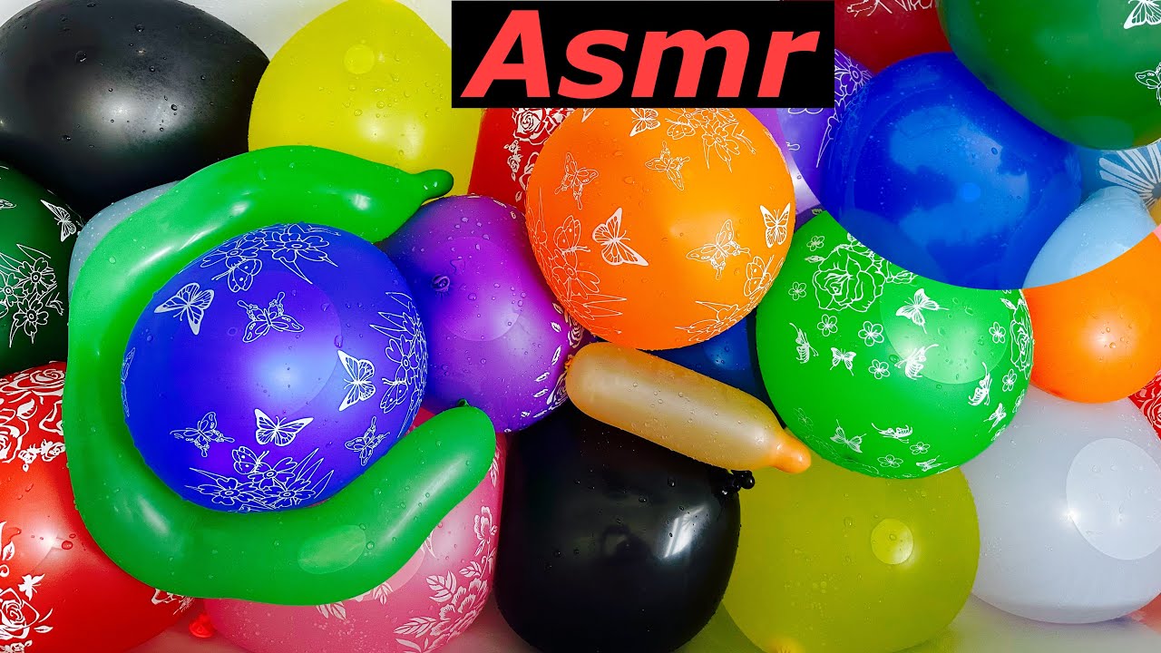 Asmr | asmr water balloon pop sounds | relaxing video 🎈 - YouTube