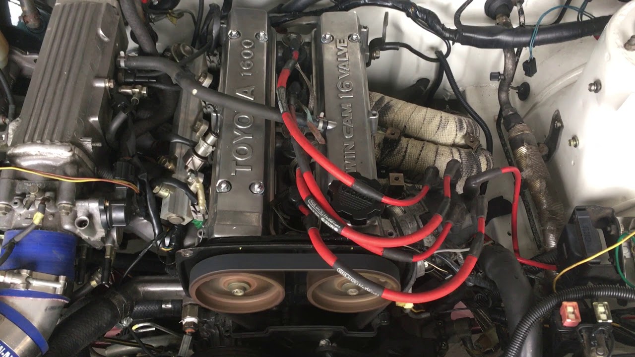 16 valve AE92 late 4A-G start - YouTube
