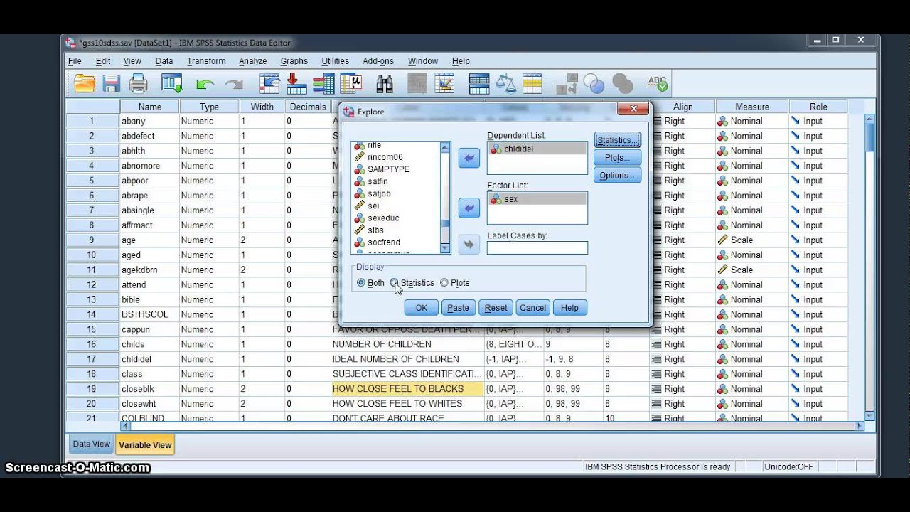 SPSS Confidence Intervals Around a Mean - YouTube