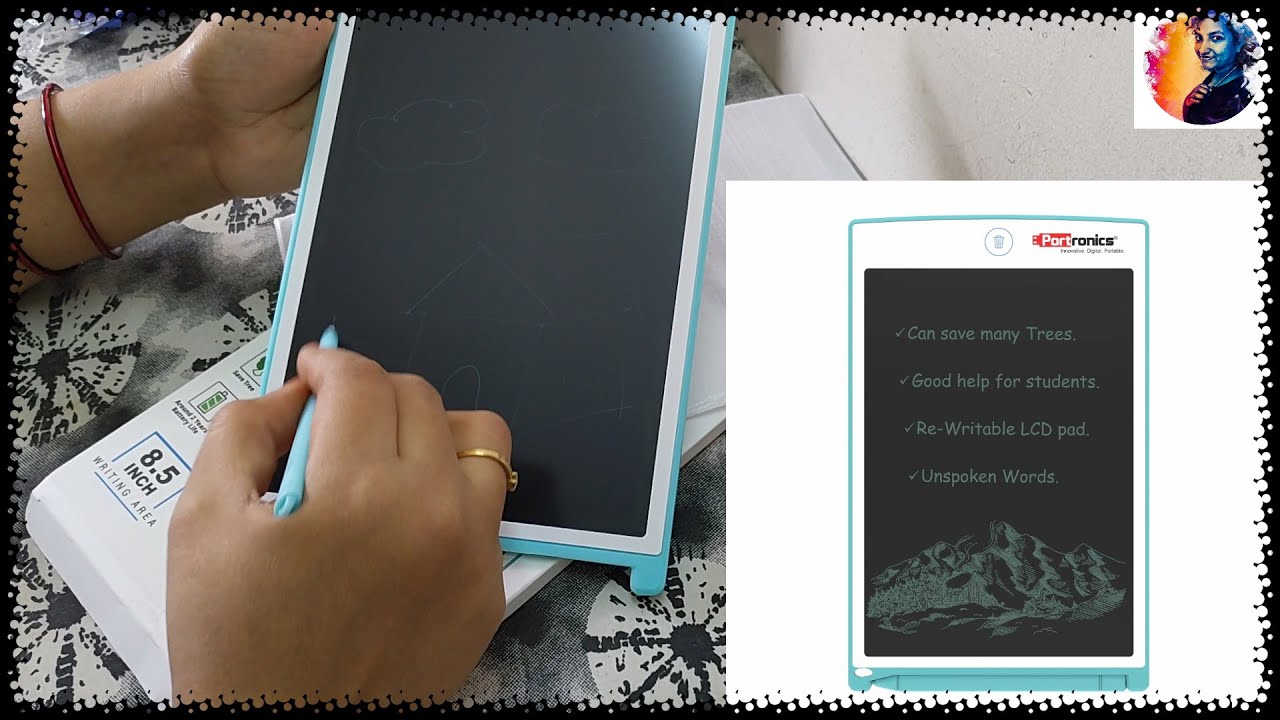 Portronics Portable Ruff Pad E Writer, 8.5 inch LCD l Tablet Notepad ...