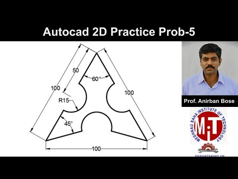 Autocad Practice Problem 5 - YouTube