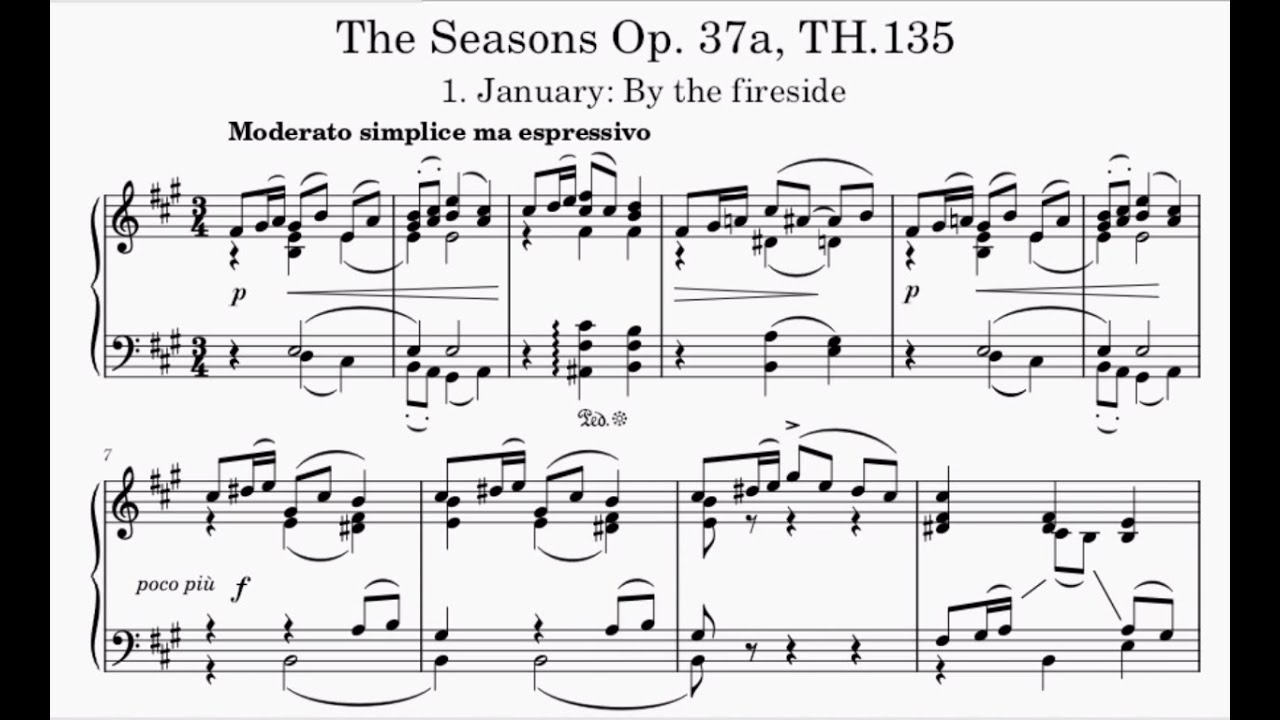Tchaikovsky - The Seasons, Op. 37a, TH 135 - 1. January - By The ...