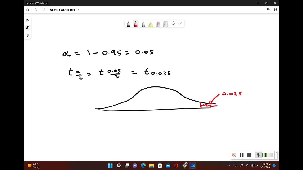 Critical T Value Using Statcrunch - YouTube