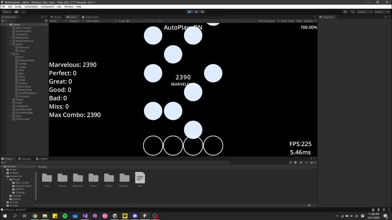 Unity Rhythm Game Prototype - YouTube