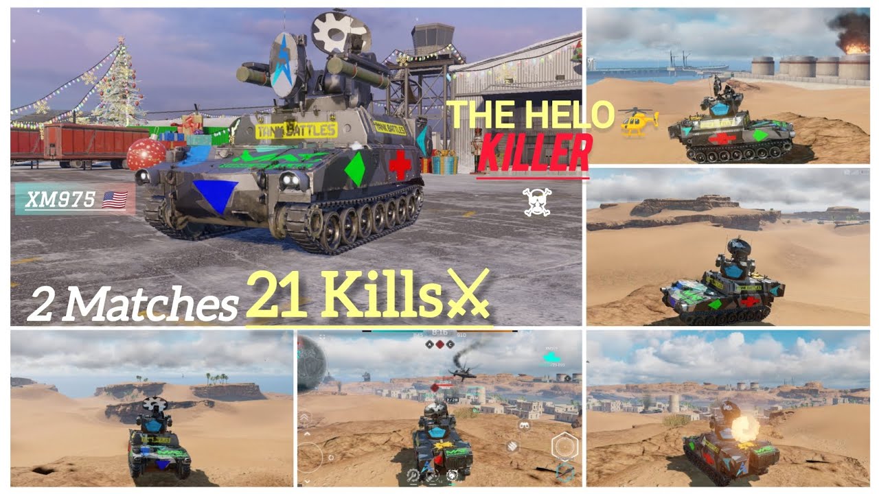 [MWT]TANK BATTLES, XM975🇺🇸 IS A ABSOLUTE HELICOPTER🚁 KILLER⚔️☠️ & THE ...