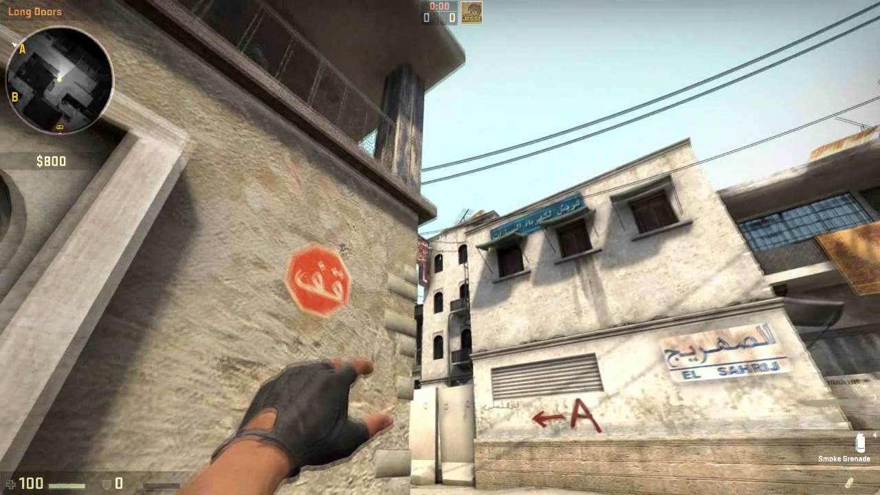 CS:GO Smoke - de_dust2 - Long Doors to CT Spawn [Terrorists] - YouTube
