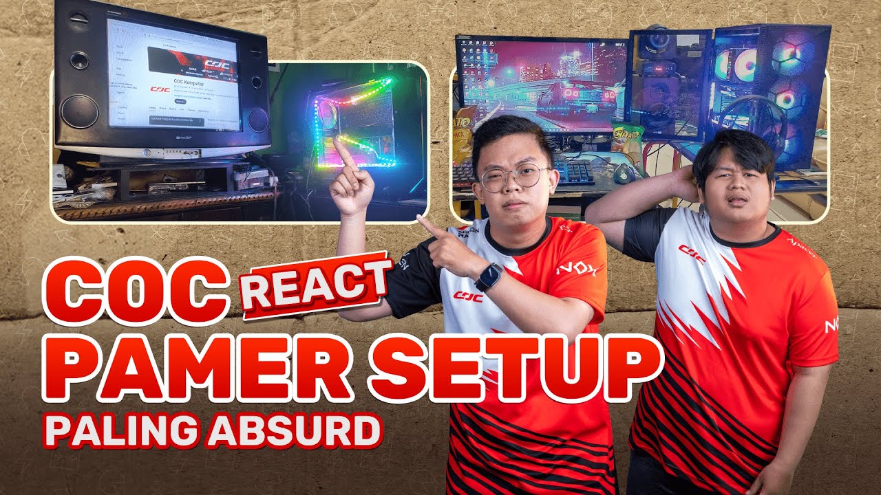 Setup Pake Lampu Panggung? Sampe Laptop di Casing PC? || Reaction COC Pamer Setup - YouTube