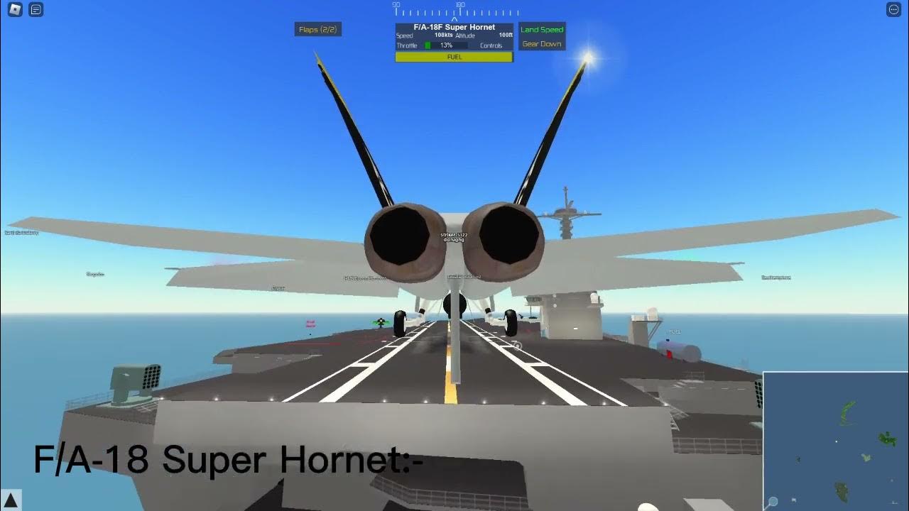 Landing Modern Military Aircrafts on the USS Aircraft Carrier | PTFS - Roblox - YouTube