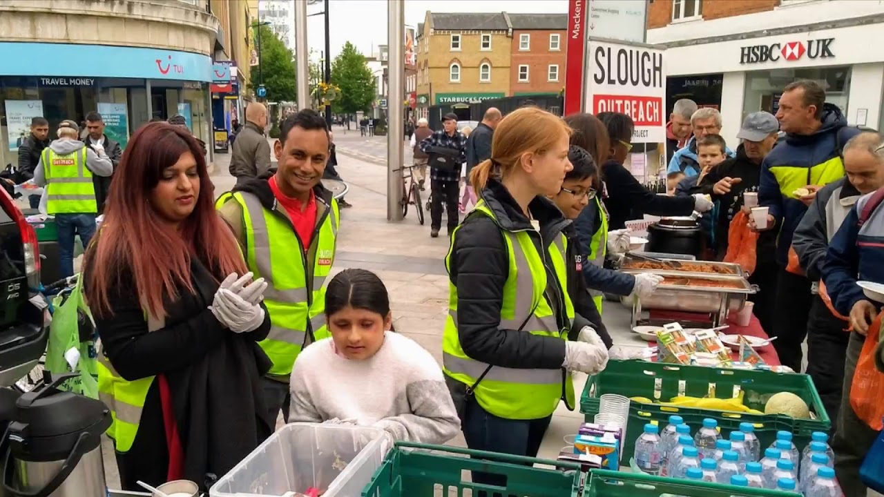 Sunday Outreach in Slough - YouTube