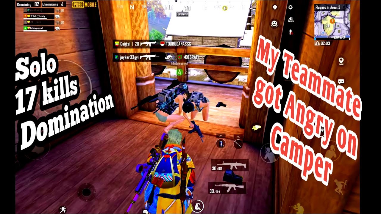 ||Solo 17kills||My Teammate got 😡 Angry on camper|| - YouTube