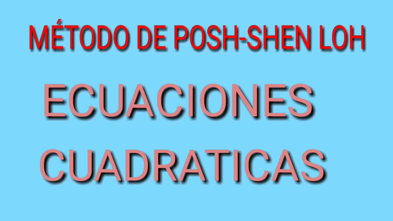 Método de posh- shen Loh - YouTube