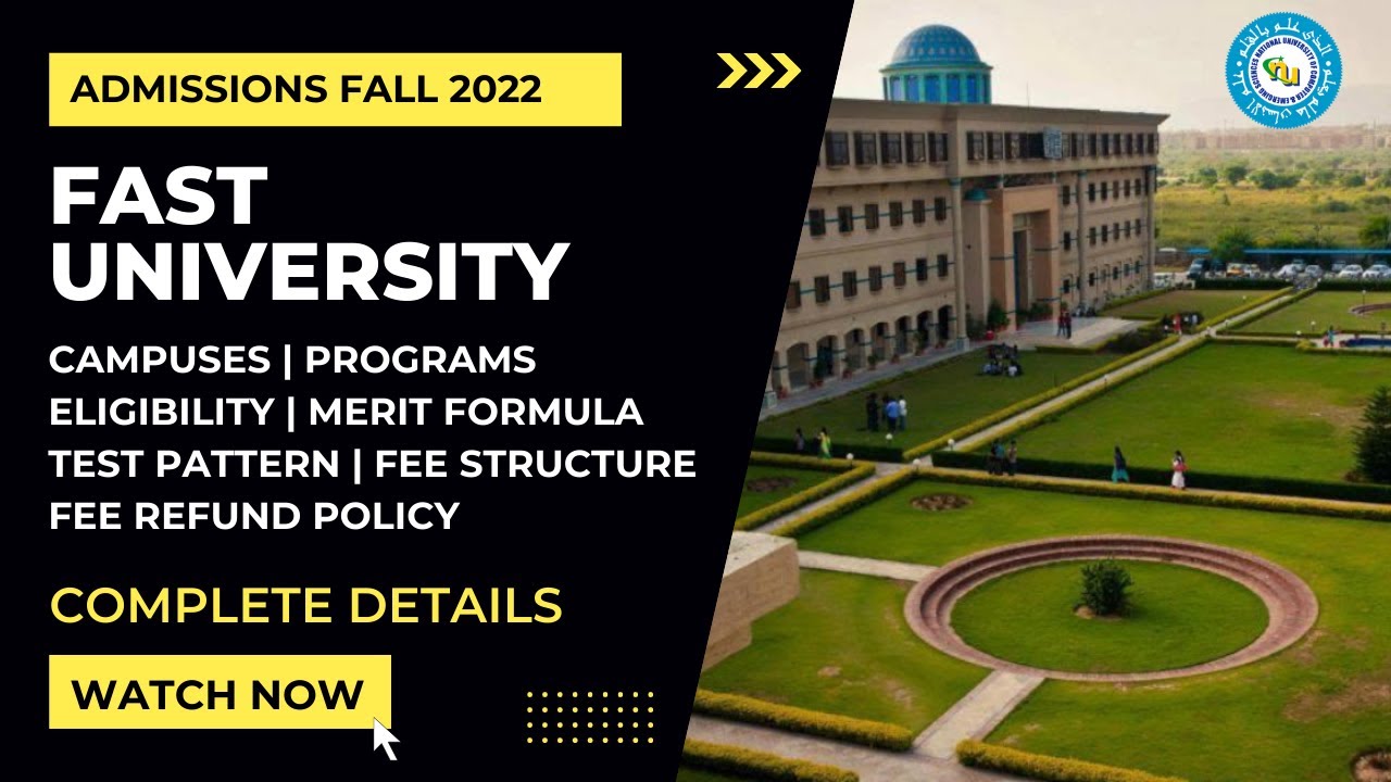 FAST University Admissions 2022 Full details | Programs | Eligibility ...