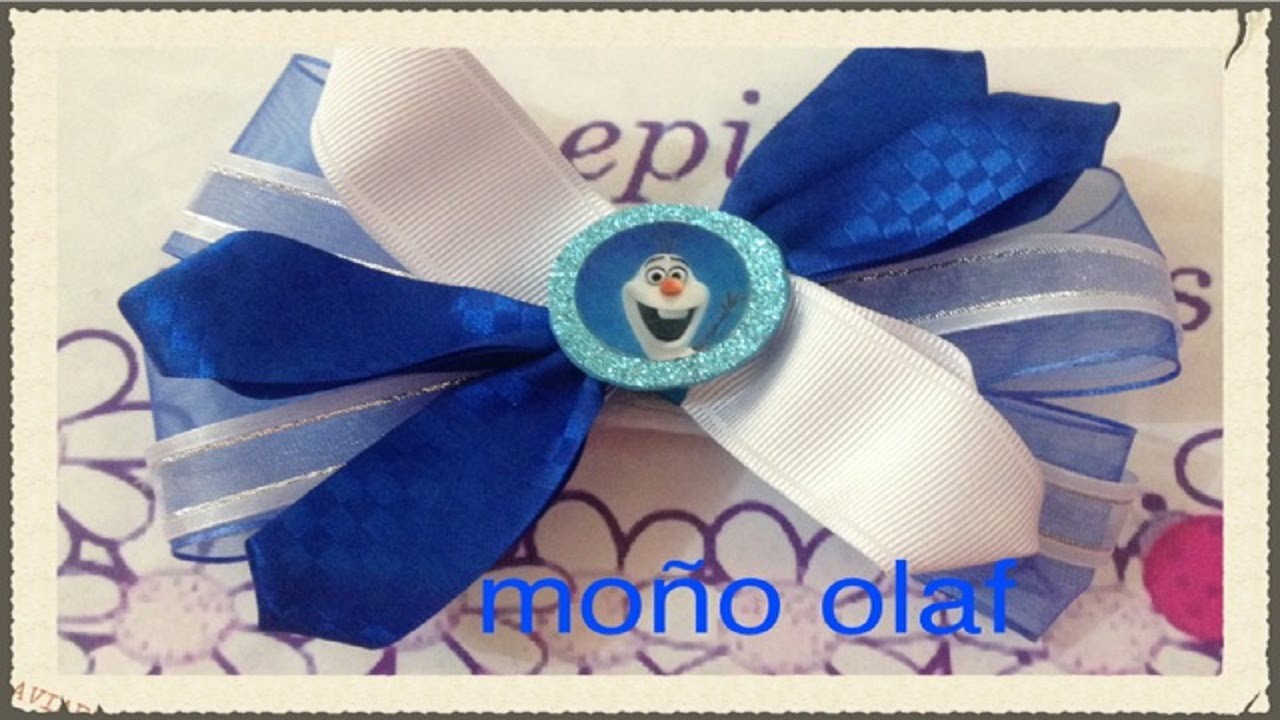 moño para el cabello de olaf de frozen - YouTube