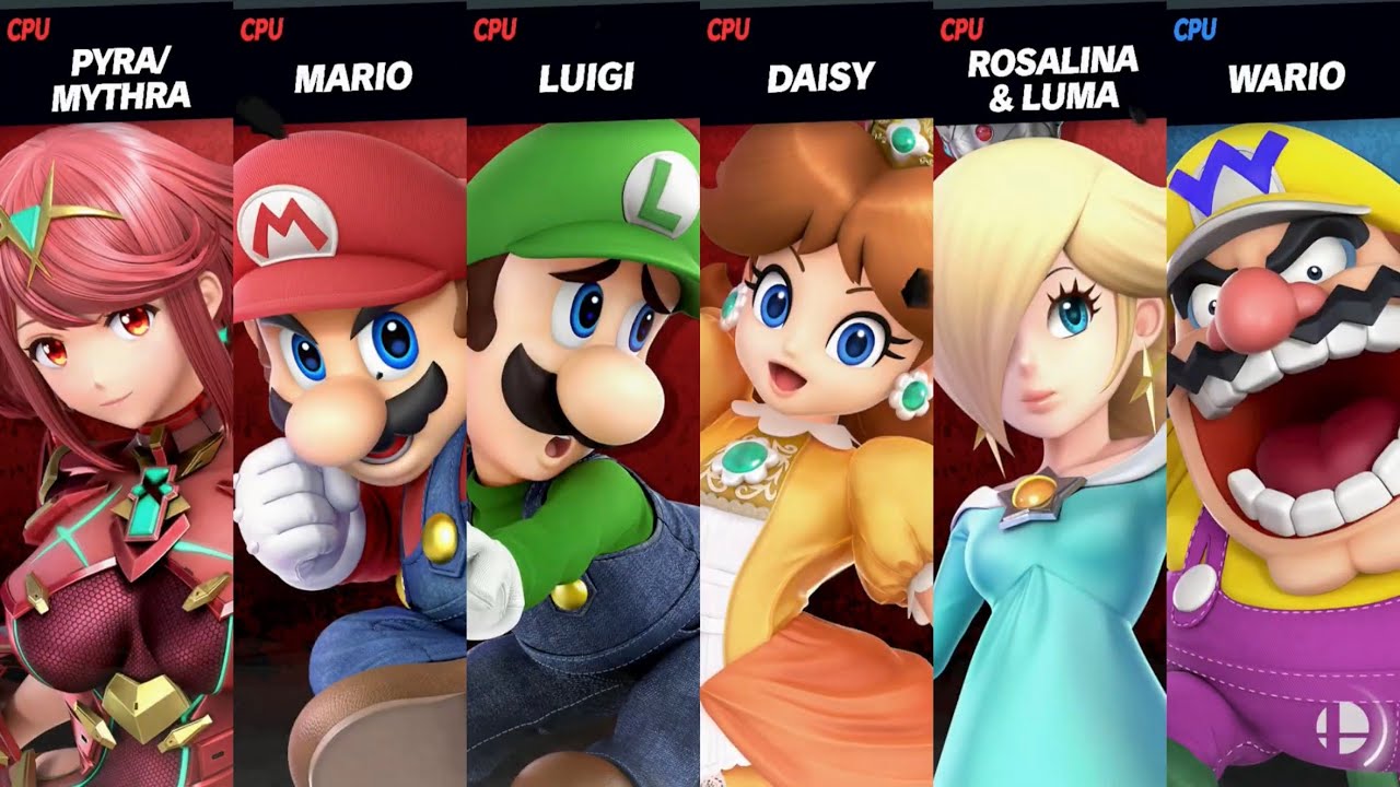 Super Smash Bros. Ultimate - Pyra/Mythra help Mario and the Gang Take ...