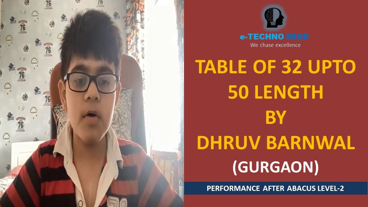 Table of 32 up to 50 length - visualization method by Dhruv Barnwal e ...