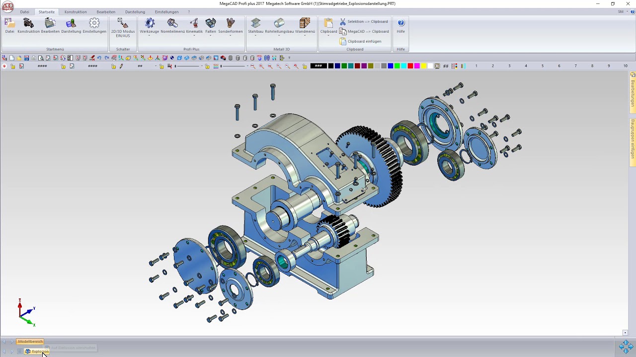 MegaCAD Explosionsdarstellung - YouTube