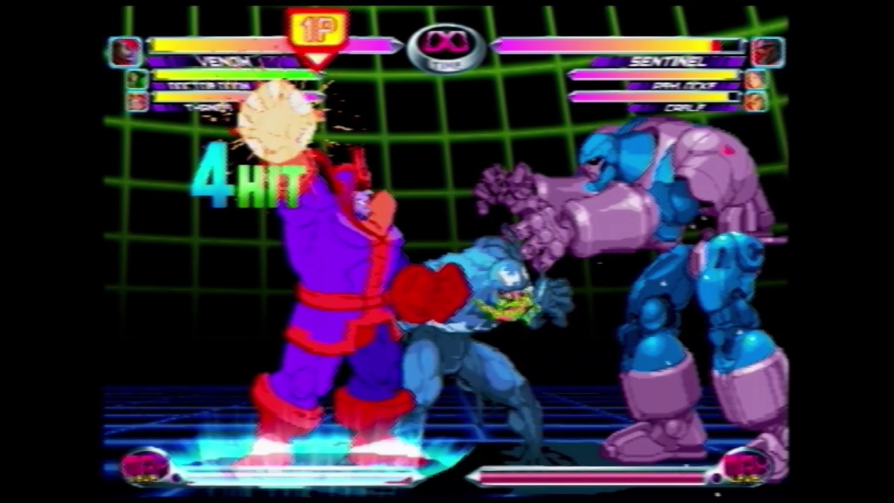 MvC2 Venom/Thanos/Doom combos - YouTube