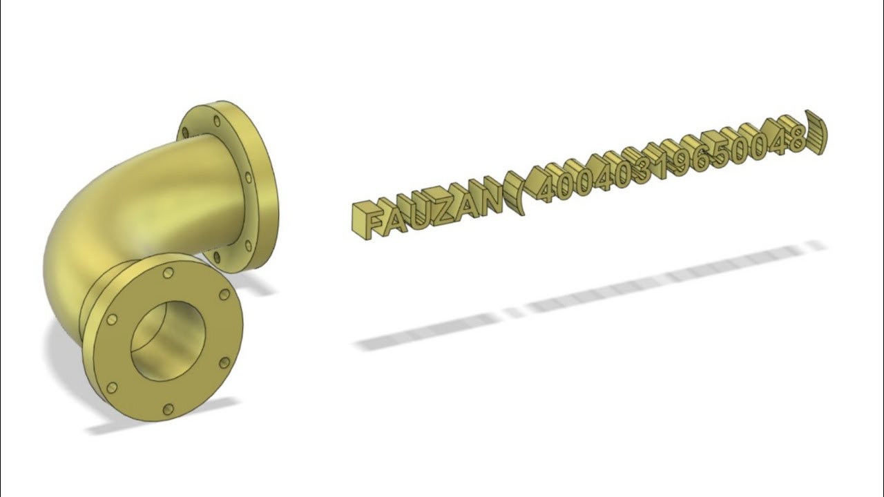 Latihan Membuat Pipe 3D ( Fusion 360 ) Bahasa Indonesia - YouTube