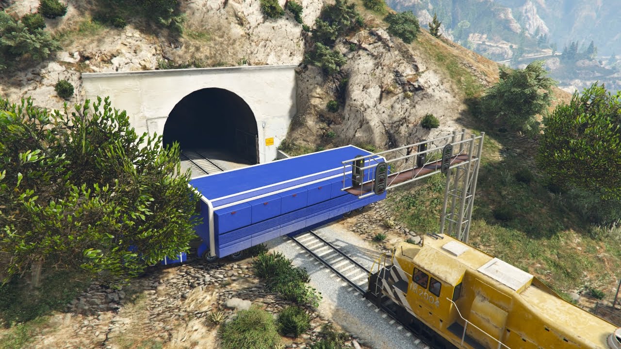 Gta 5 - Can The New Dlc Truck (Stop The Train) - YouTube
