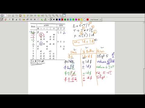 Parsing - Using SLR/CLR table - YouTube