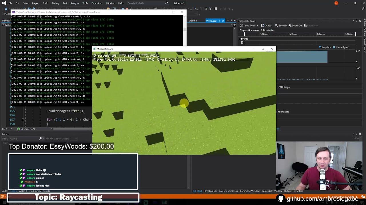 Raycasting | Coding Minecraft Live Ep. 16 - YouTube