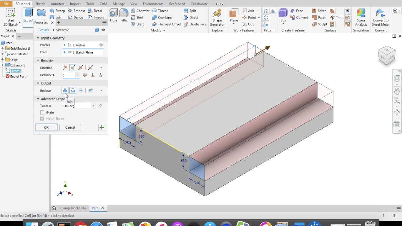 Clamp Block CAD - YouTube