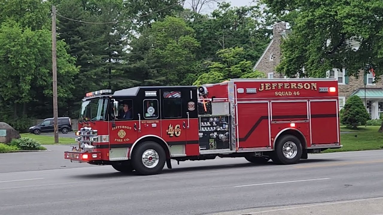 Jefferson Fire Company Squad 46 Responding - YouTube