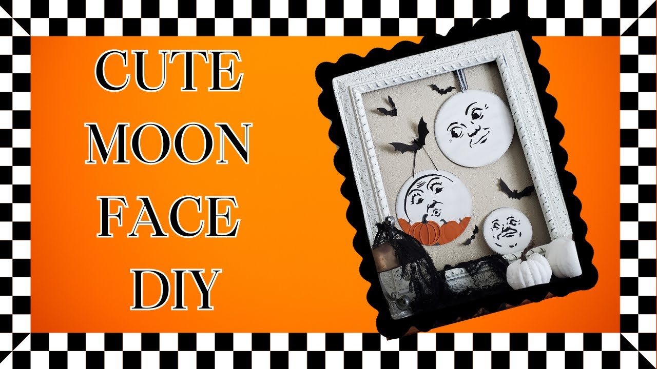 CUTE DOLLAR TREE DIY MOON FACES - FALL/HALLOWEEN DECOR - YouTube