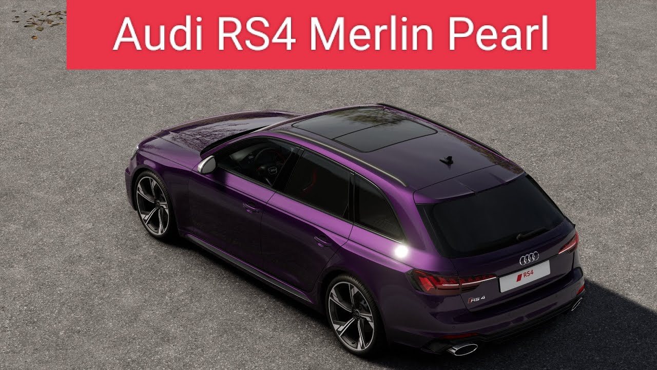 Audi RS4 B9 Merlin Pearl 2023. Exterior and interior. Amazing black ...
