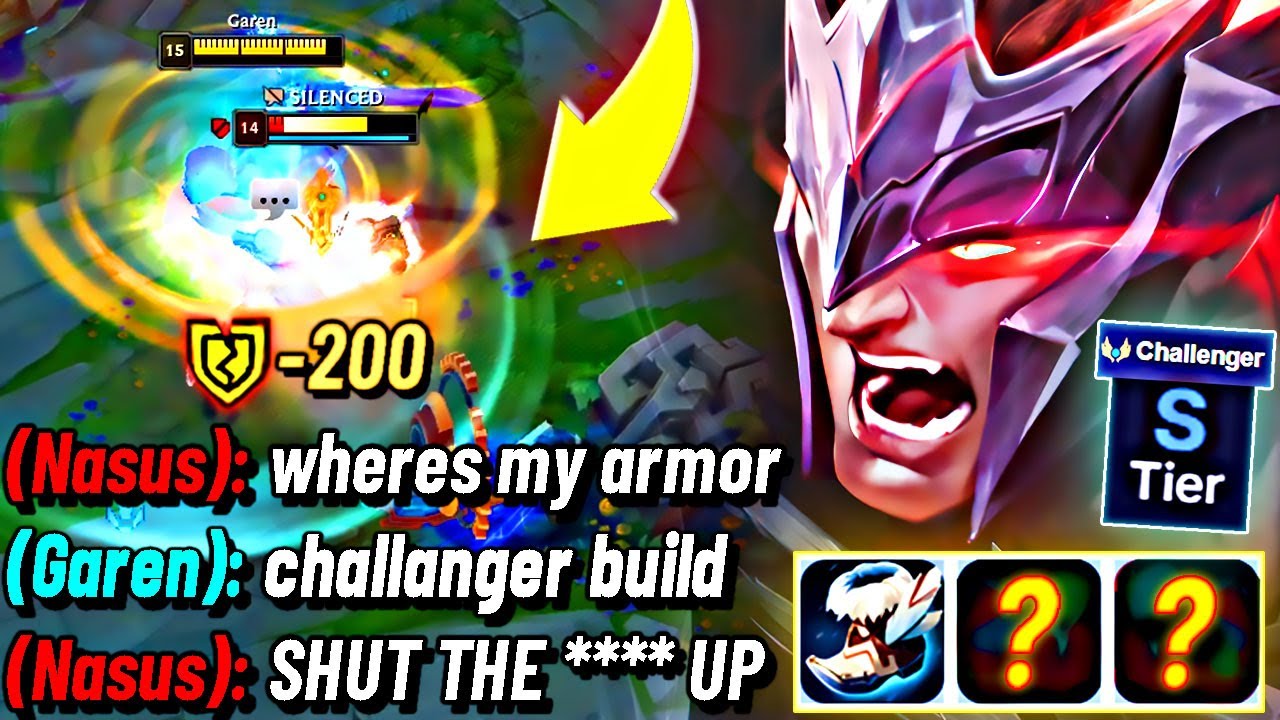 New '' S TIER '' CHALLENGER BUILD (Garen is SO BACK) - YouTube
