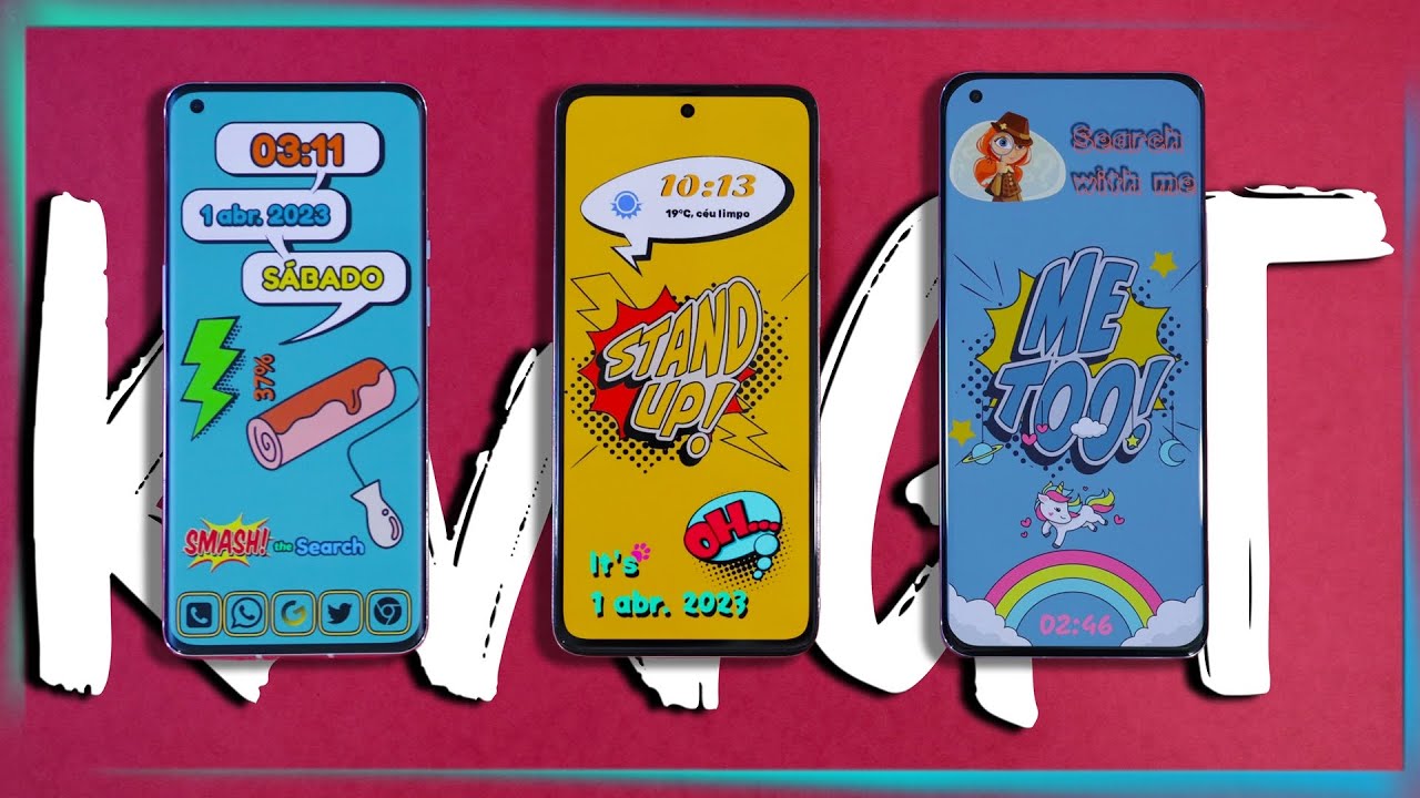 SEU ANDROID NO ESTILO DESENHO ANIMADO 😱 COMIC CARTOON WIDGETS KWGT! 50 ...