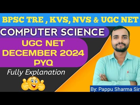 UGC NET COMPUTER SCIENCE PYQ | Paper -2 Computer Science #codingsharma ...