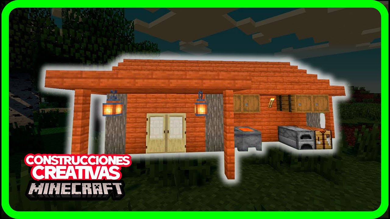 Minecraft Casa Tipo Cabaña - Como Construirlo Para Survival - TUTORIAL ...