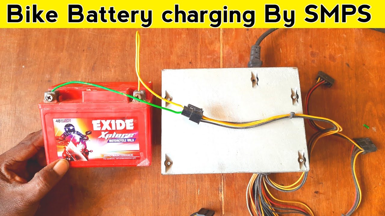 How to Charge Two wheeler Battery by SMPS #amazingtricks #twowheeler # ...