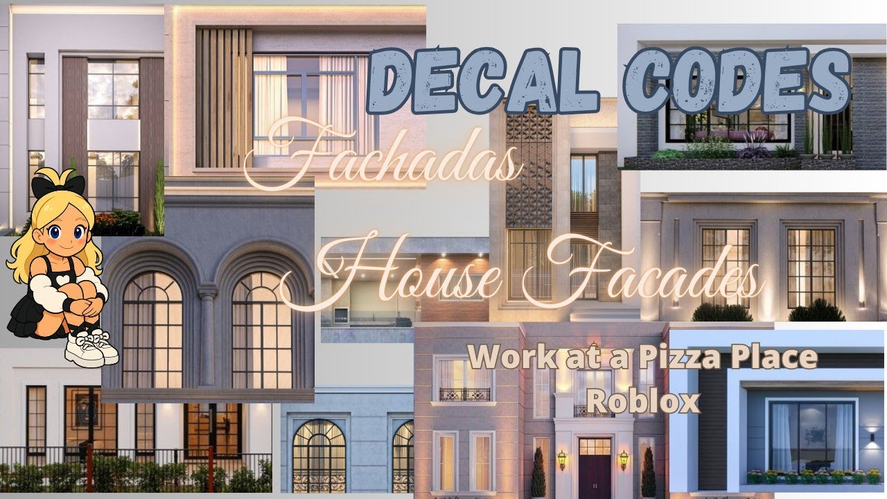 Decal Codes/ House Facades / WORK AT A PIZZA PLACE ROBLOX - YouTube