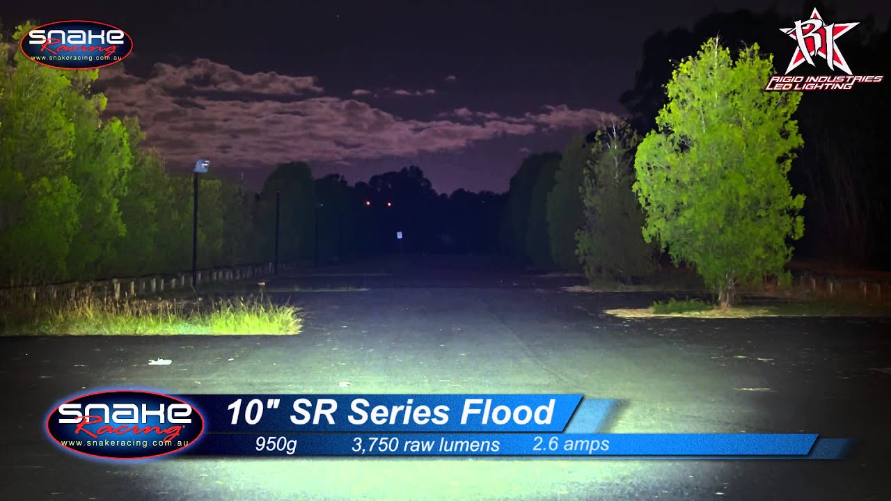 10" SR Series LED FLOOD Beam Pattern - Rigid industries - Snake Racing ...