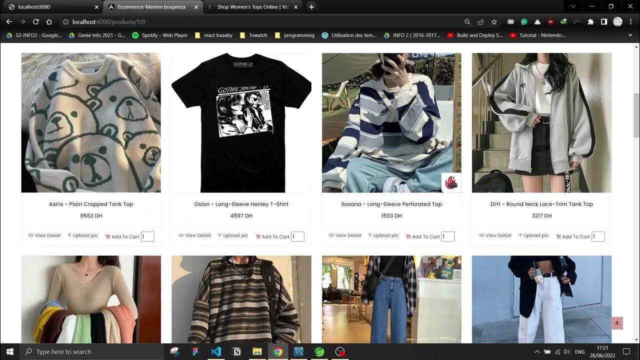 Ecommerce : Women's Clothes Store using Angular, Spring boot and Mysql ...