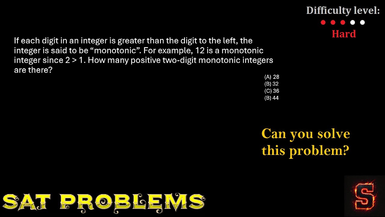 SAT Math Practice – Difficult Problems Explained Step-by-Step (2) - YouTube