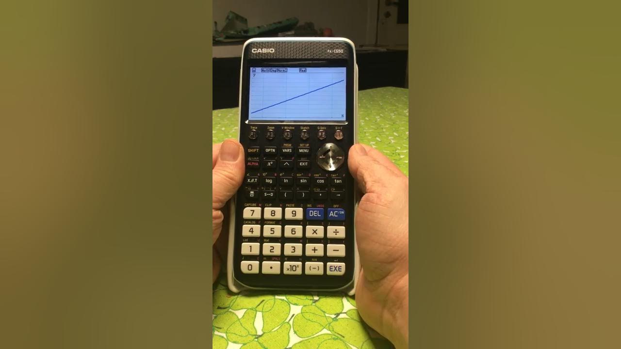 Linear regression with a Casio fx-CG50 - YouTube