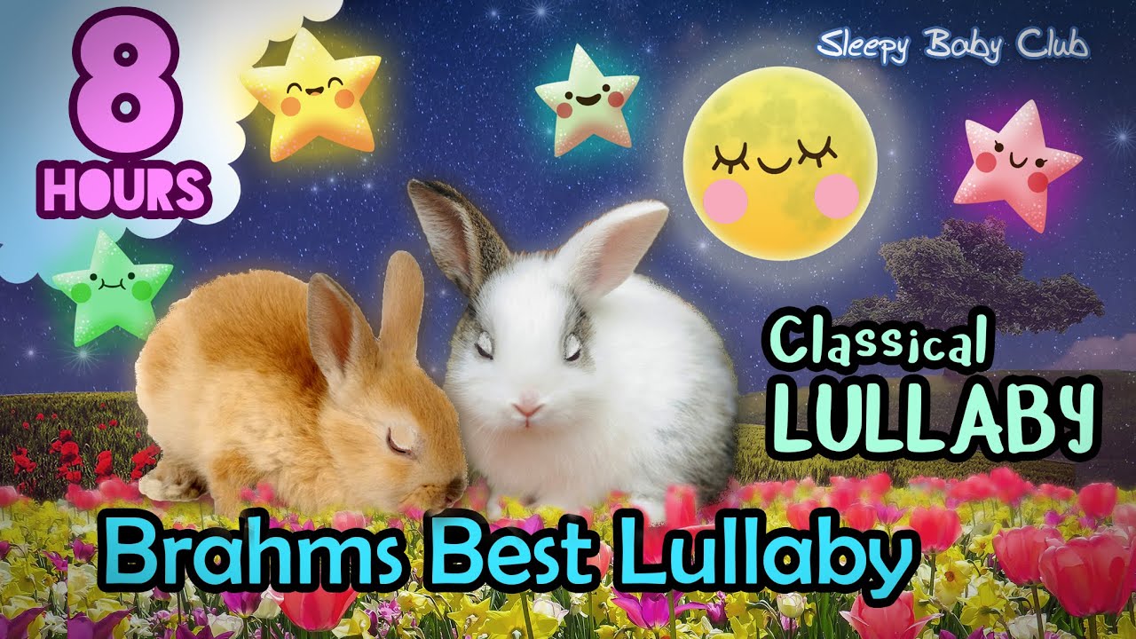 🟡 Brahms: Lullaby #02 ♫ Classical Lullaby Bedtime Music for Babies and ...