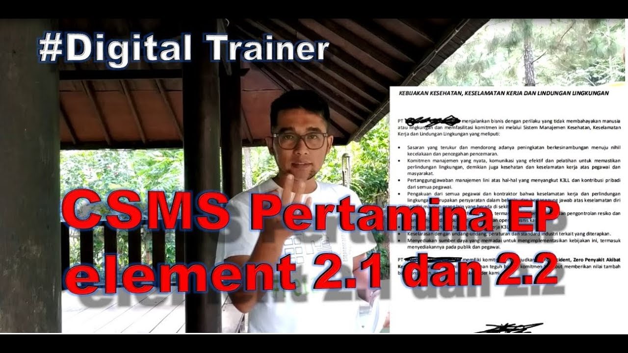 CSMS Pertamina EP element 2.1 dan 2.2 - YouTube