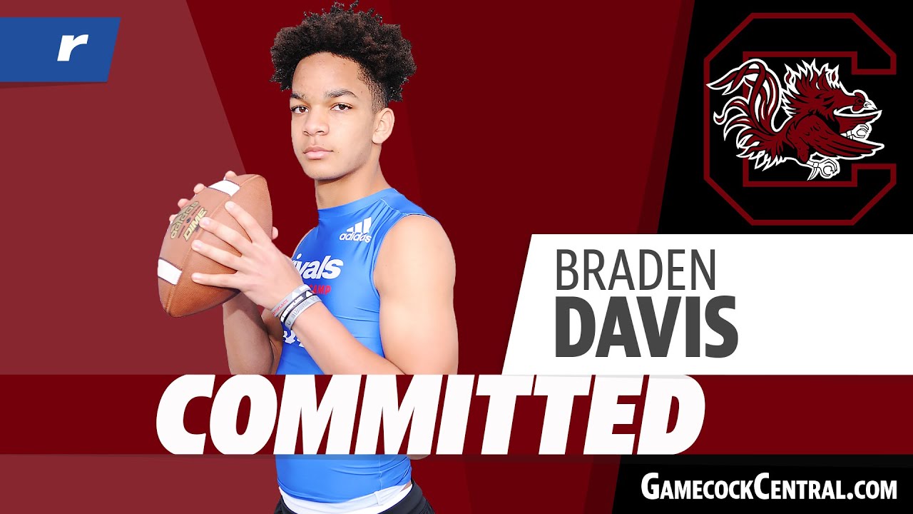 Four-star QB Braden Davis commits to South Carolina - YouTube
