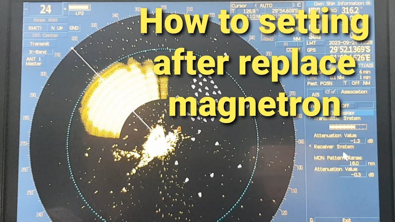 How to setting of X-band Radar after replace of magnetron - YouTube