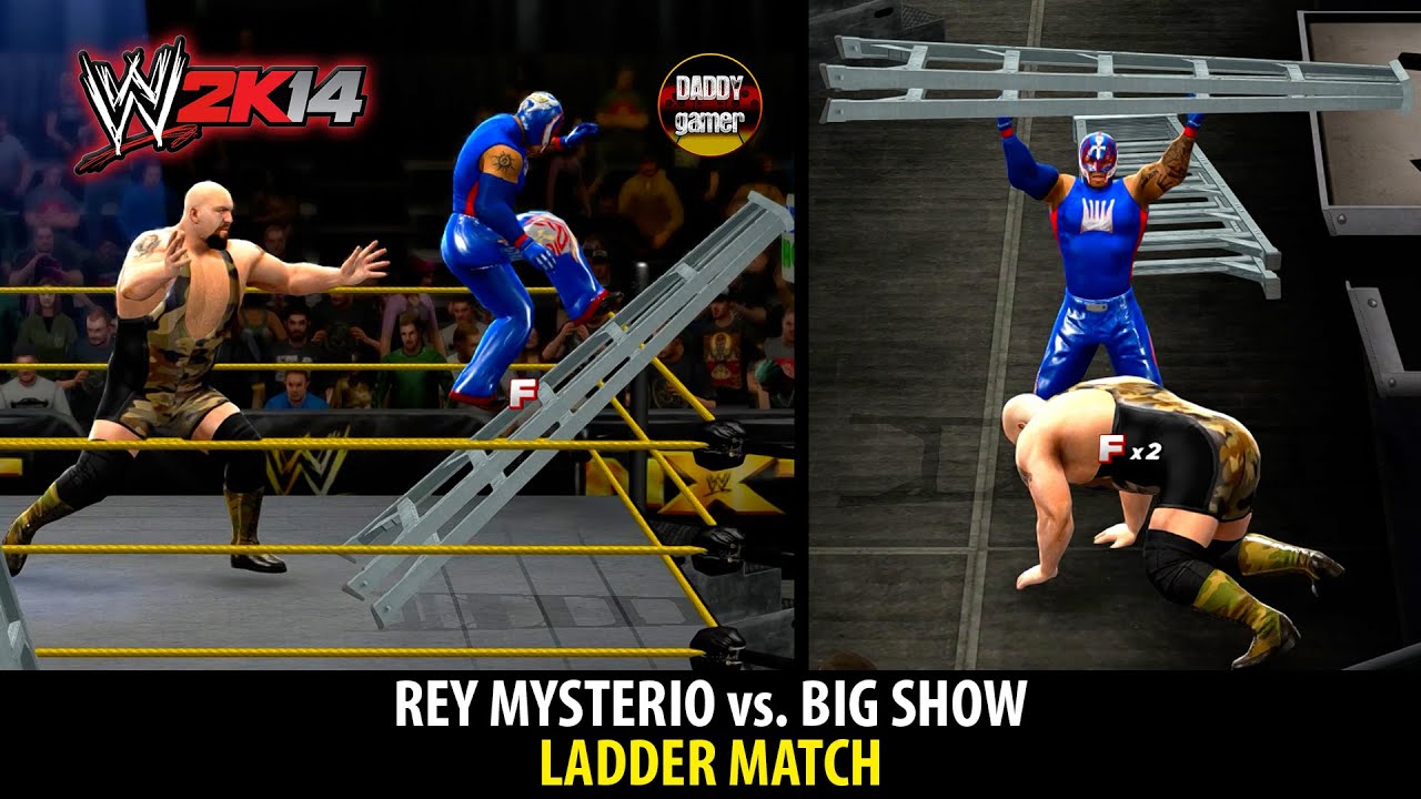 Rey Mysterio vs. Big Show | Ladder Match | WWE 2K14 Gameplay - YouTube