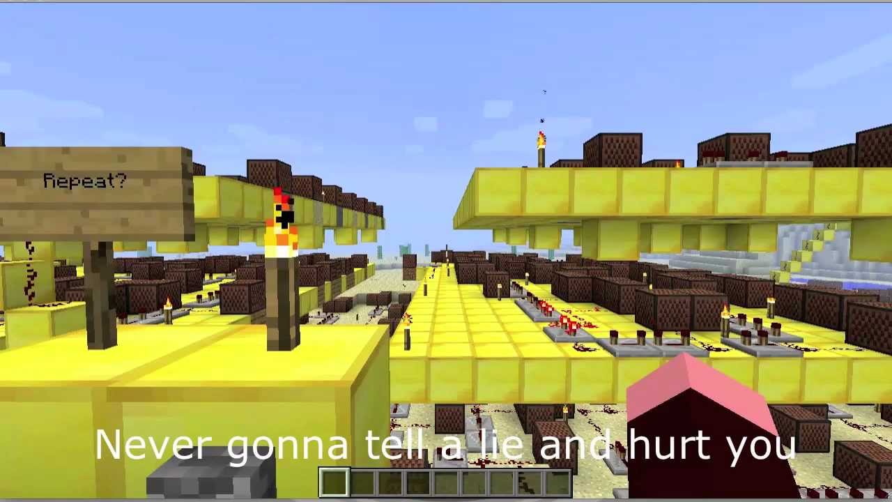 Minecraft - Never Going To Give You Up (Rick Roll) by Rick Astley w ...